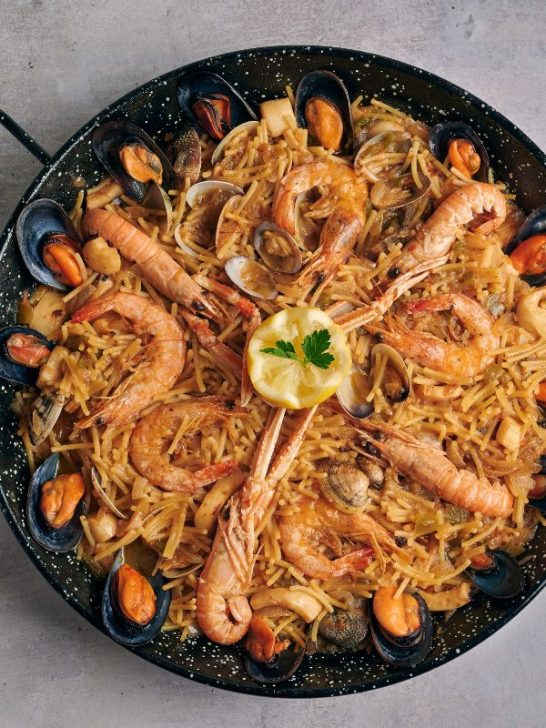 Easy Paella with Pasta Recipe from Spain